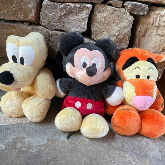 Disney | Toys | Disney Parks Disney Babies Mickey Tigger Pluto Plush ...